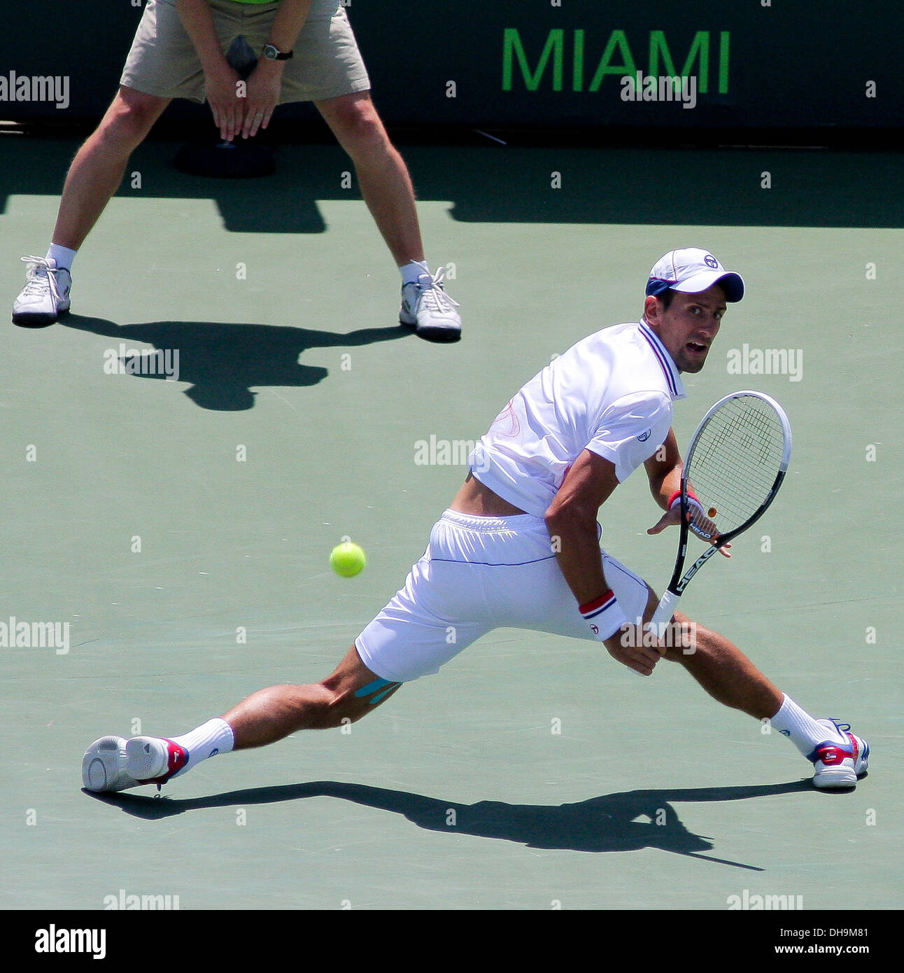 Novak Djokovic at Men's Final on Day 14 of Sony Ericsson Open at ...