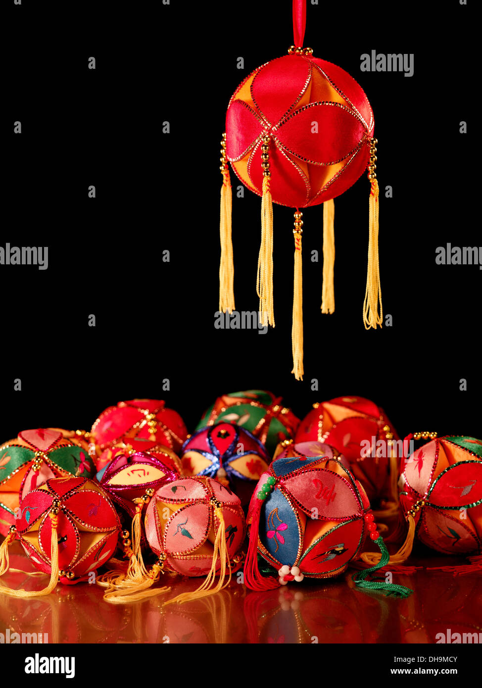 Colorful silk balls Stock Photo - Alamy