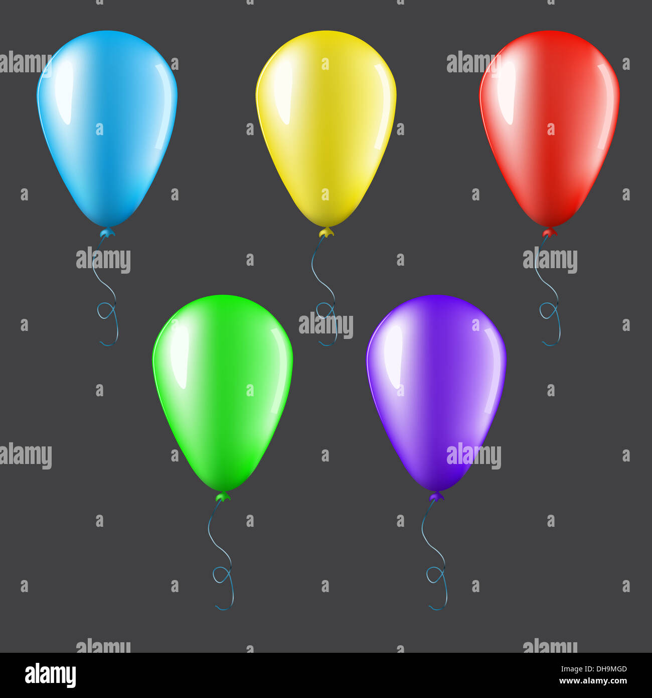 Set of balloons isolated Stock Photo - Alamy
