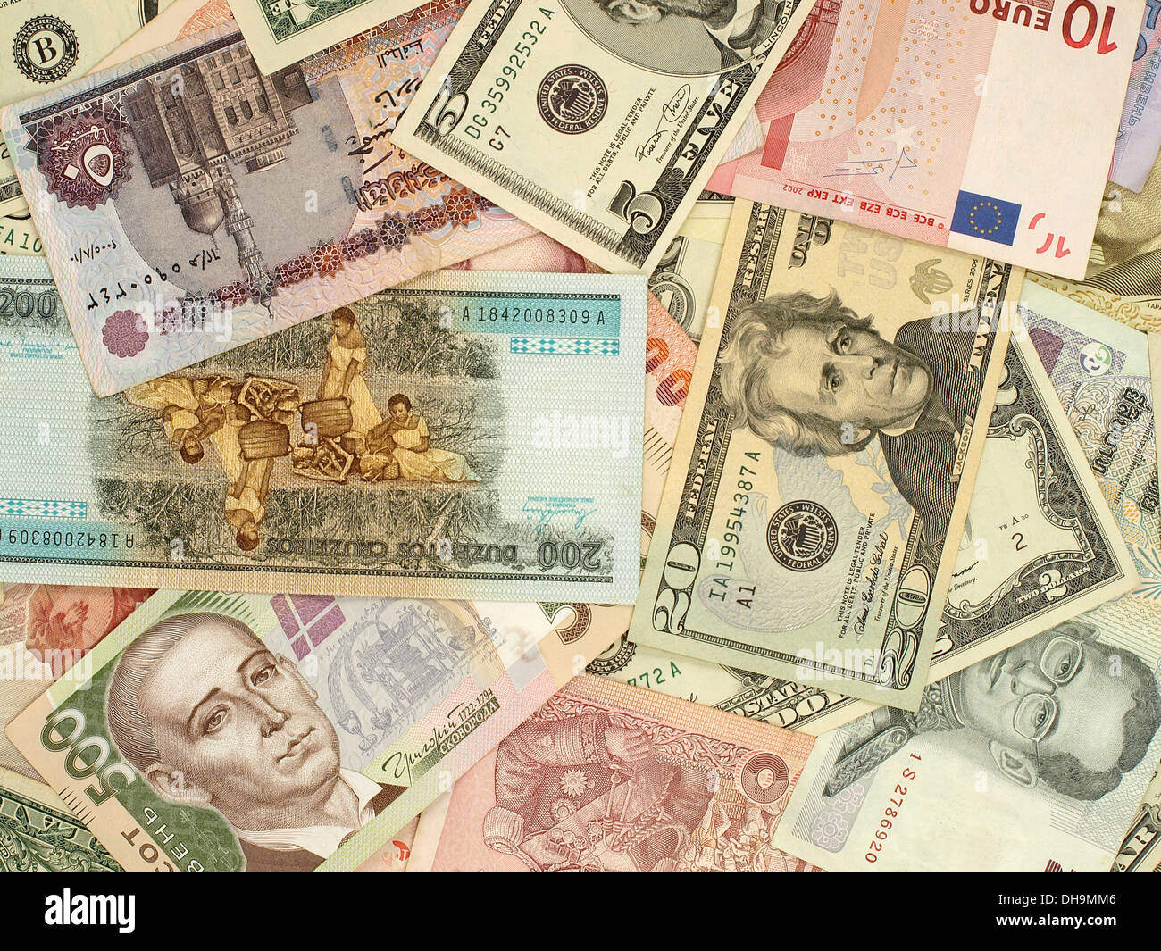 Banknotes of different countries.Background Stock Photo - Alamy