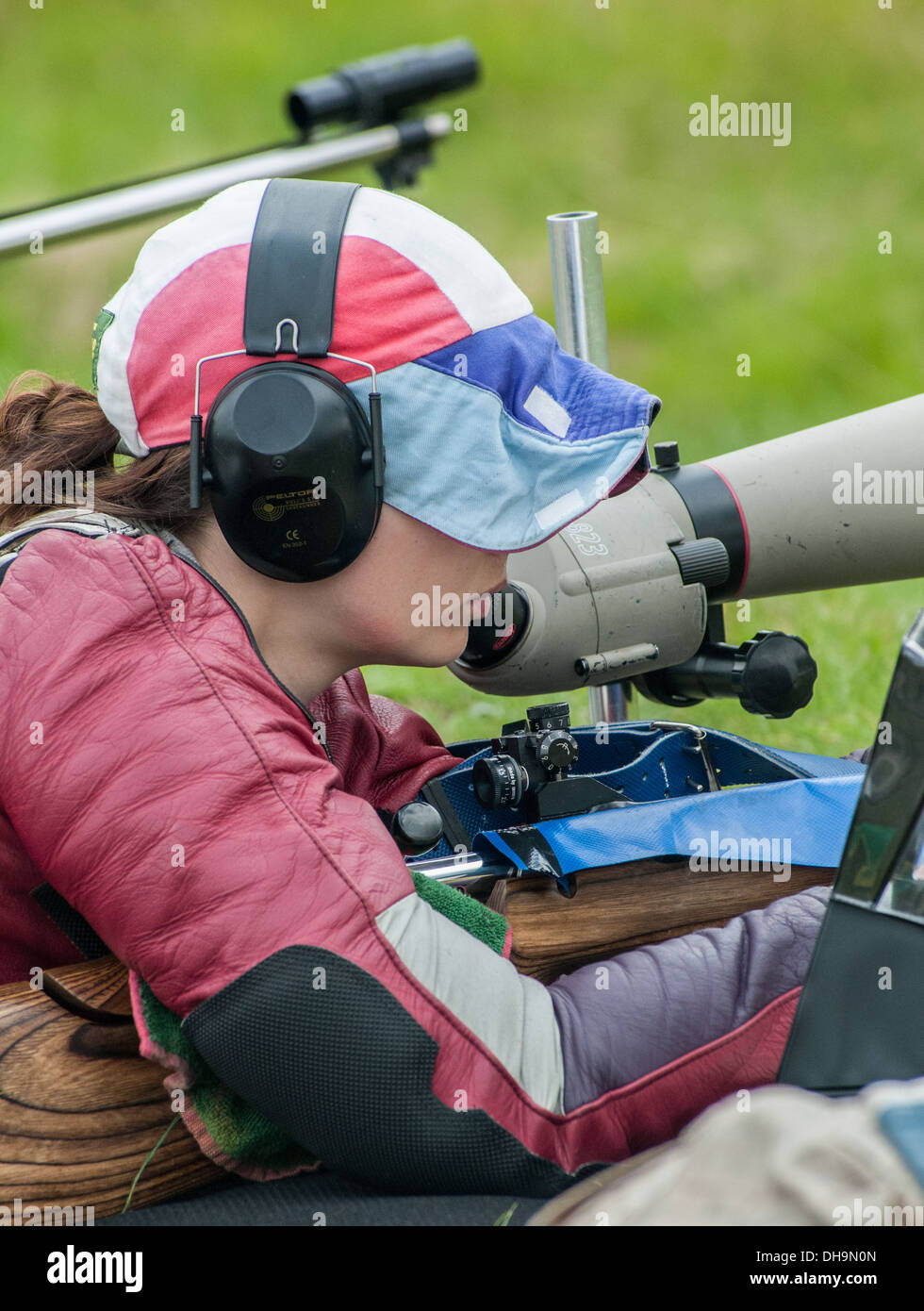 Target rife shooting at Bisley National Shooting Centre Ranges Stock ...