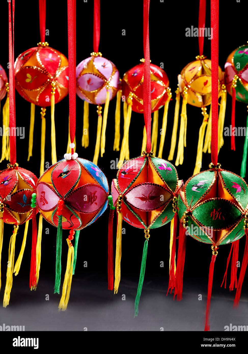 Colorful silk balls Stock Photo - Alamy
