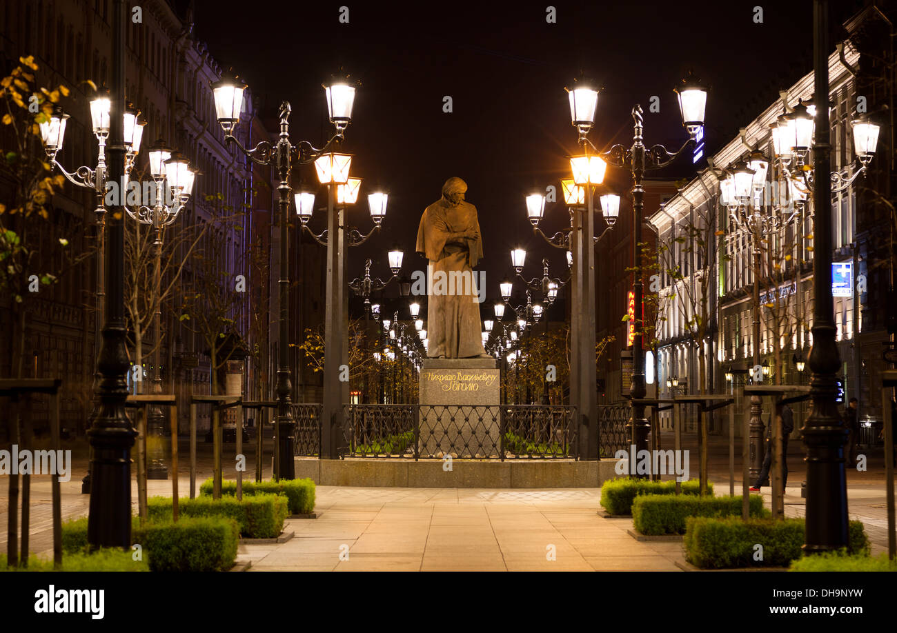 Monument to the Russian writer Nikolay Gogol, St. Petersburg, Russia ...