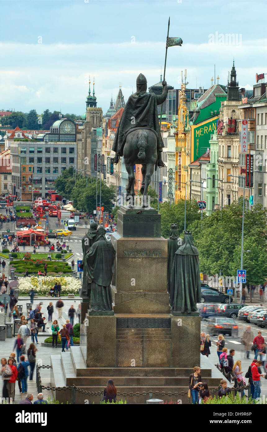 Prague saint vaclav square statue hi-res stock photography and images ...