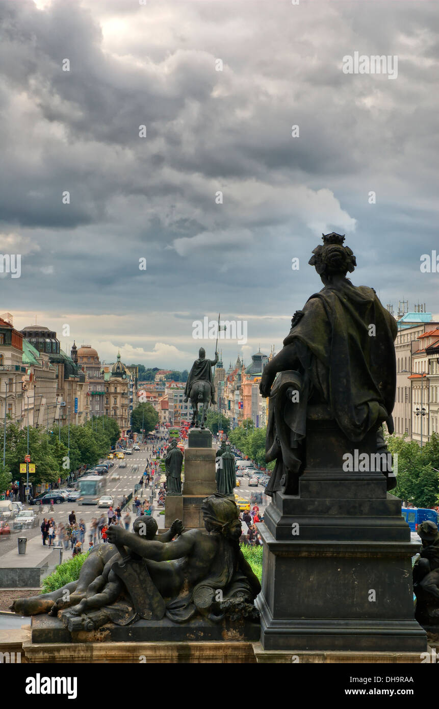 Prague saint vaclav square statue hi-res stock photography and images ...