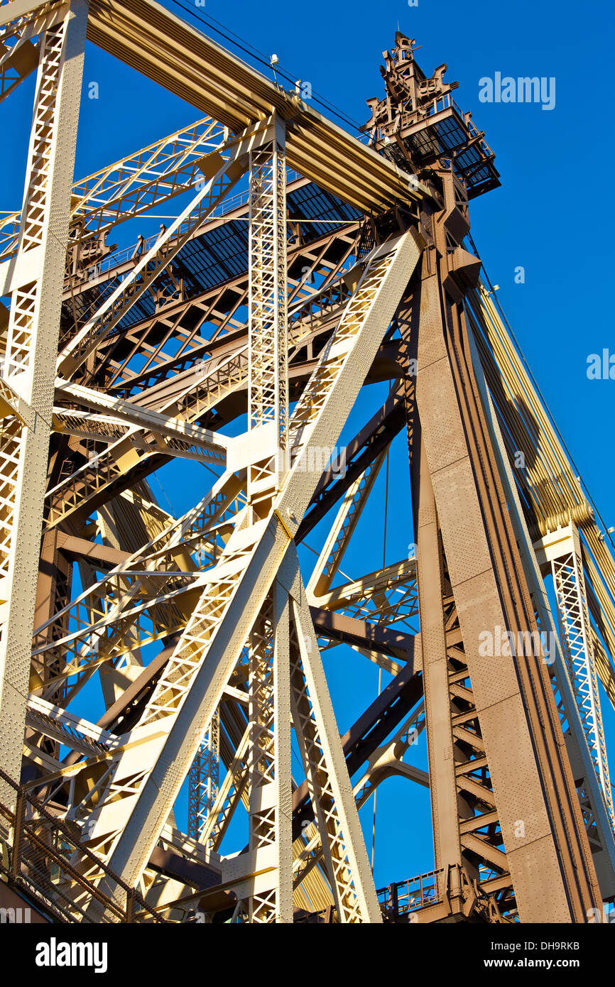 Steel Lattice On The Tower Of The Queensboro' Bridge, New York City ...