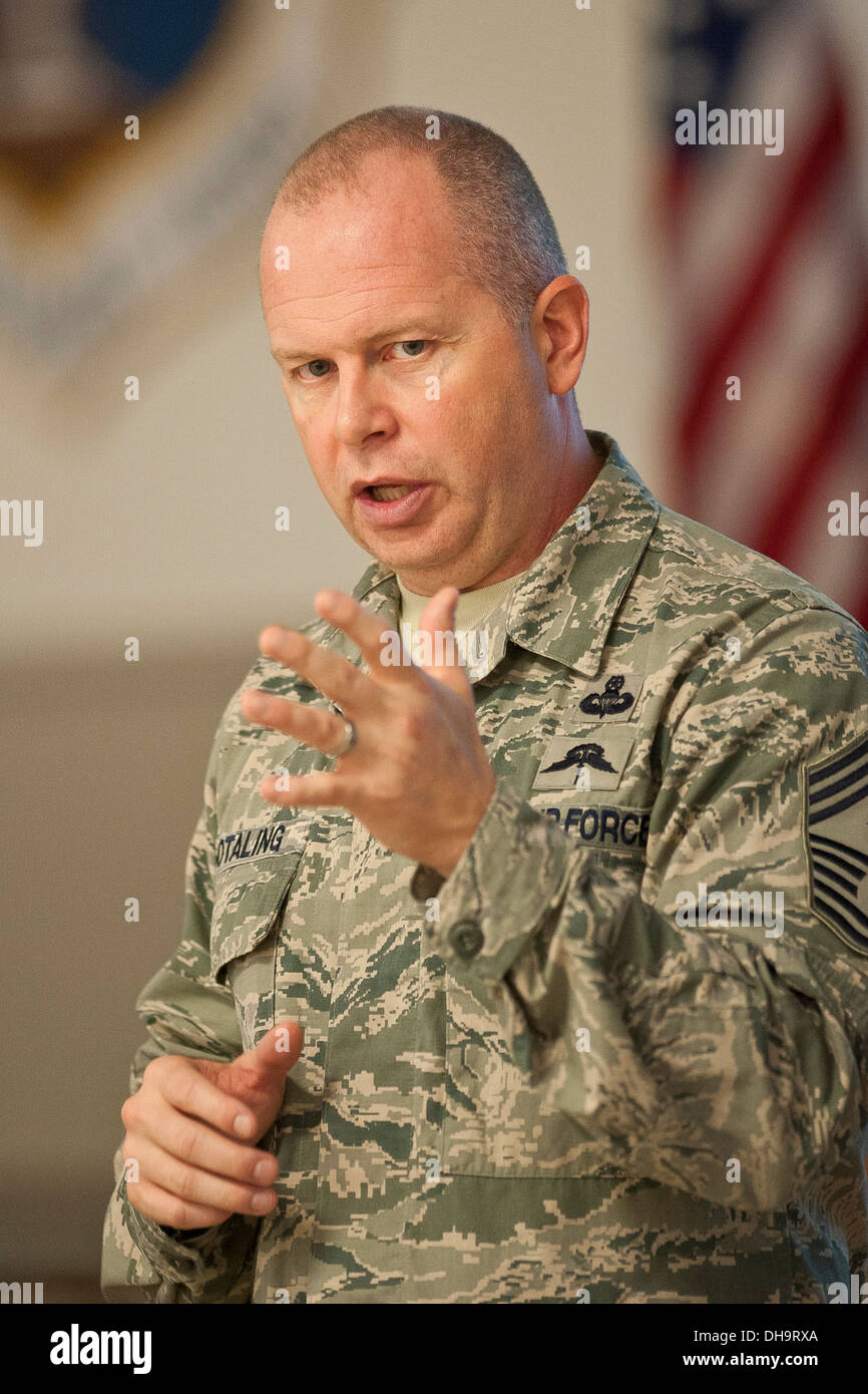 Chief Master Sgt. James W. Hotaling, the command chief of the Air ...