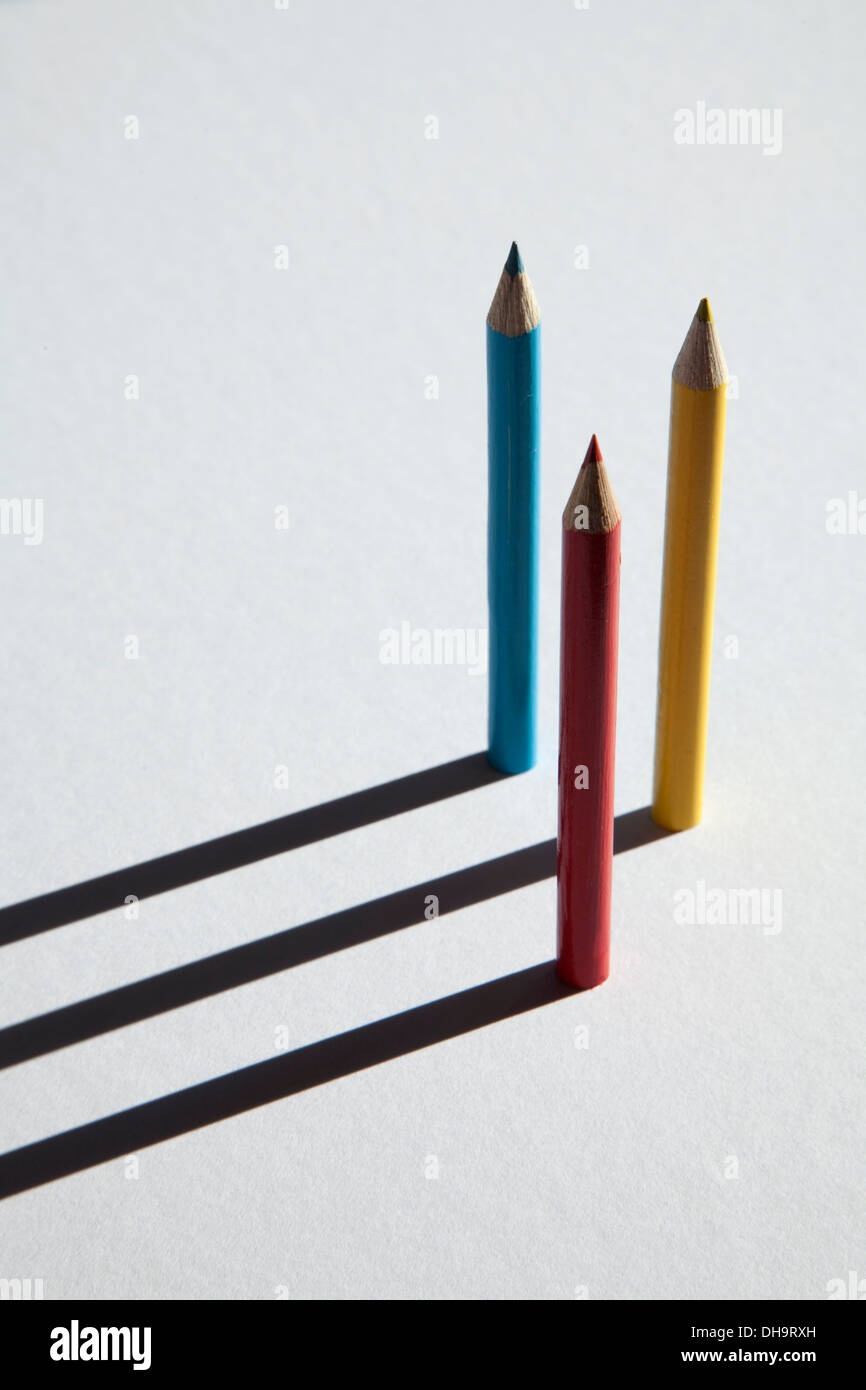 Three color pencils hi-res stock photography and images - Alamy
