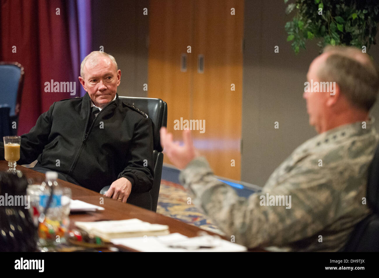 Chairman of the Joint Chiefs of Staff Gen. Martin E. Dempsey speaks to ...