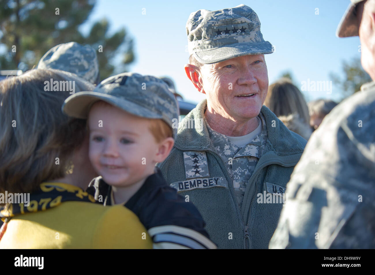 Chairman of the Joint Chiefs of Staff Gen. Martin E. Dempsey looks on ...