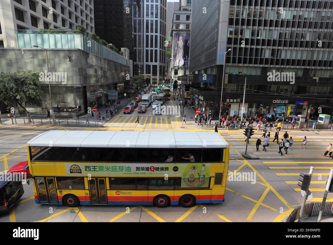 Crossroads downtown in Hong Kong Stock Photo - Alamy