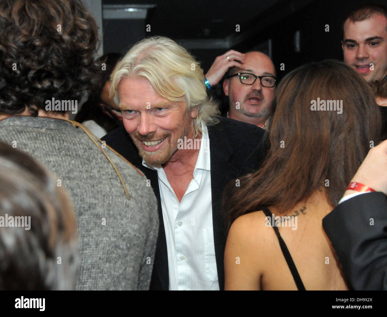 Sir Richard Branson attends a party to celebrate Virgin America's first ...