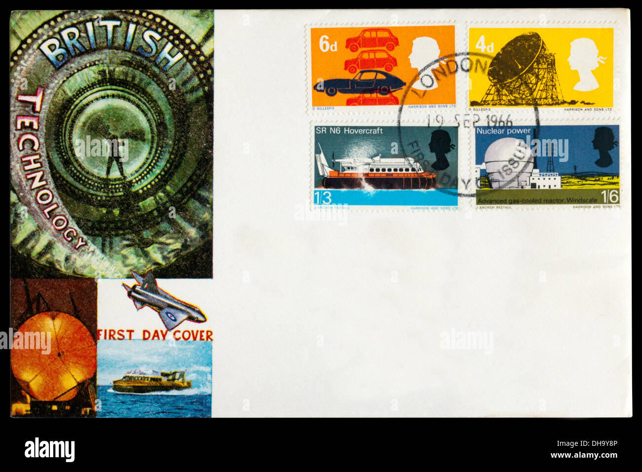 1966 First Day Cover celebrating British Technology Stock Photo - Alamy