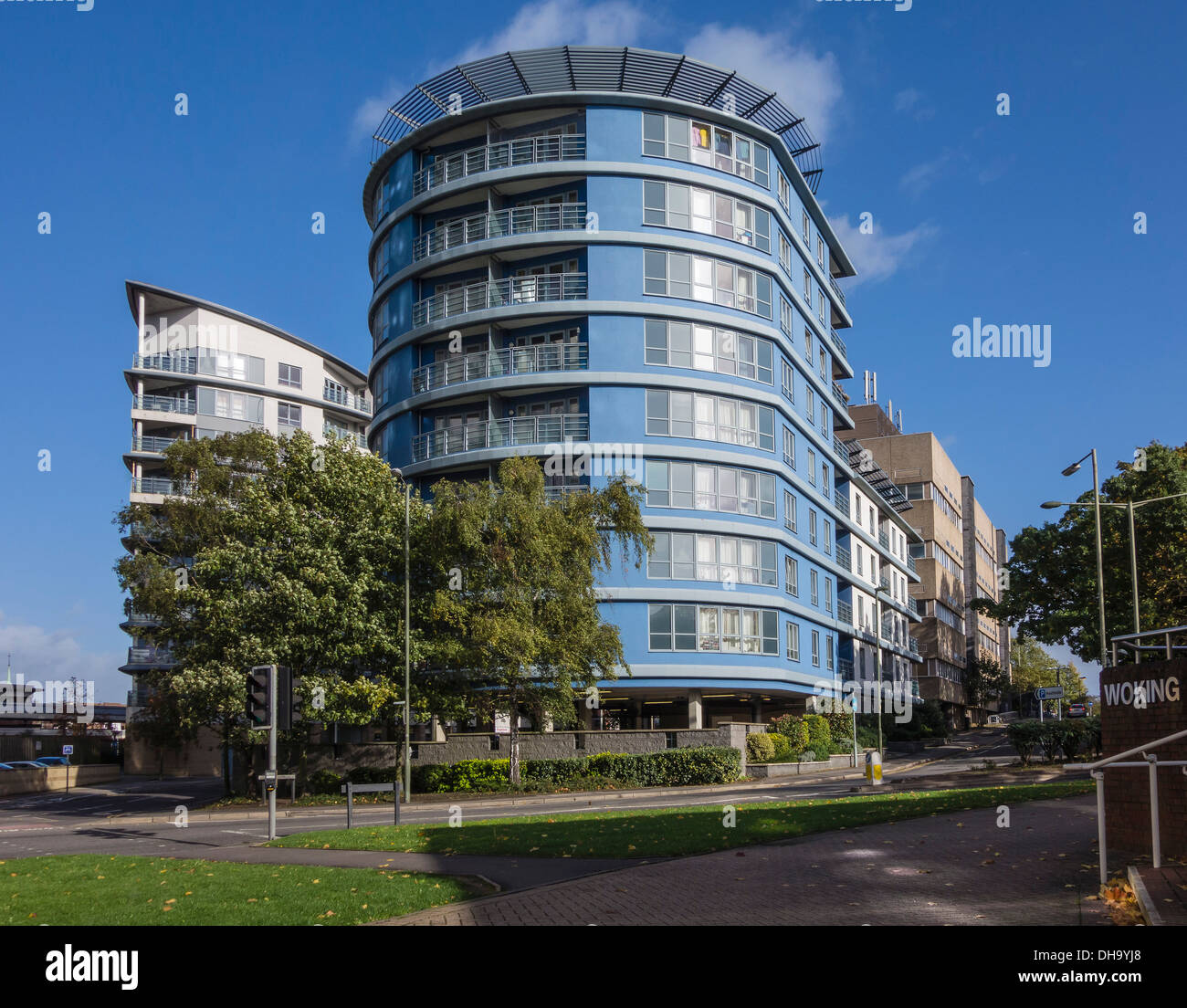 High-rise Flats and Apartments in Woking, Surrey, England, UK. Europe ...