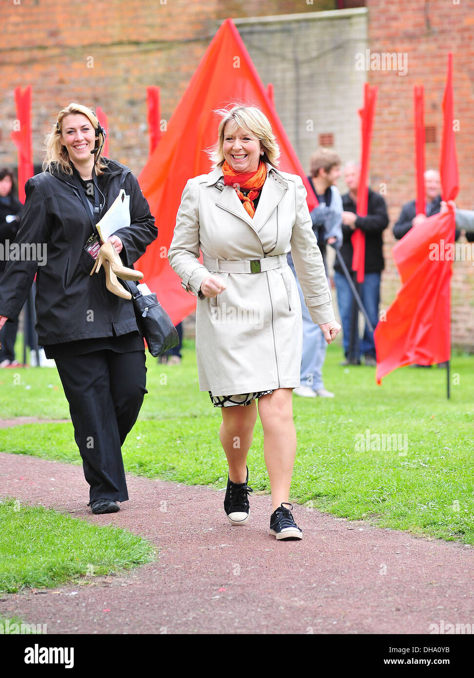Fern Britton filming of play 'Preston Passion' during Good Friday ...