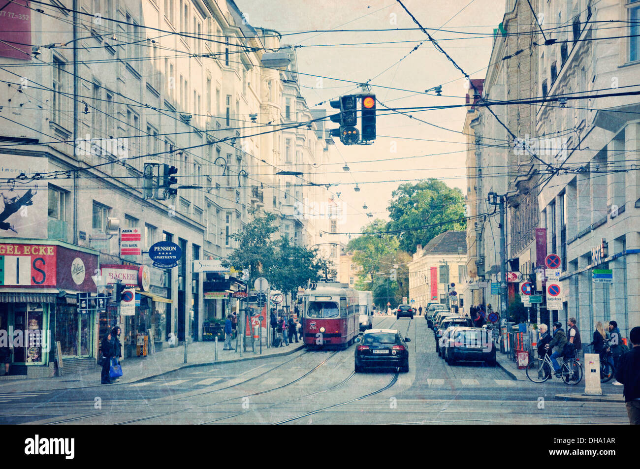 Urban street scene, Vienna, Austria Stock Photo - Alamy