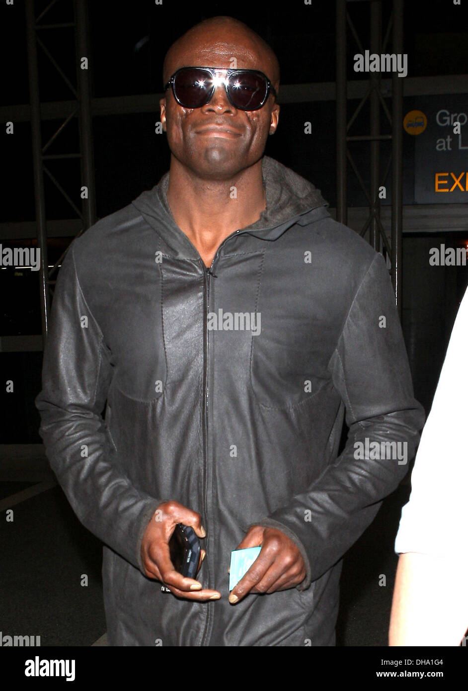 Seal arrives at LAX airport.the day it has emerged his ex-wife Heidi ...