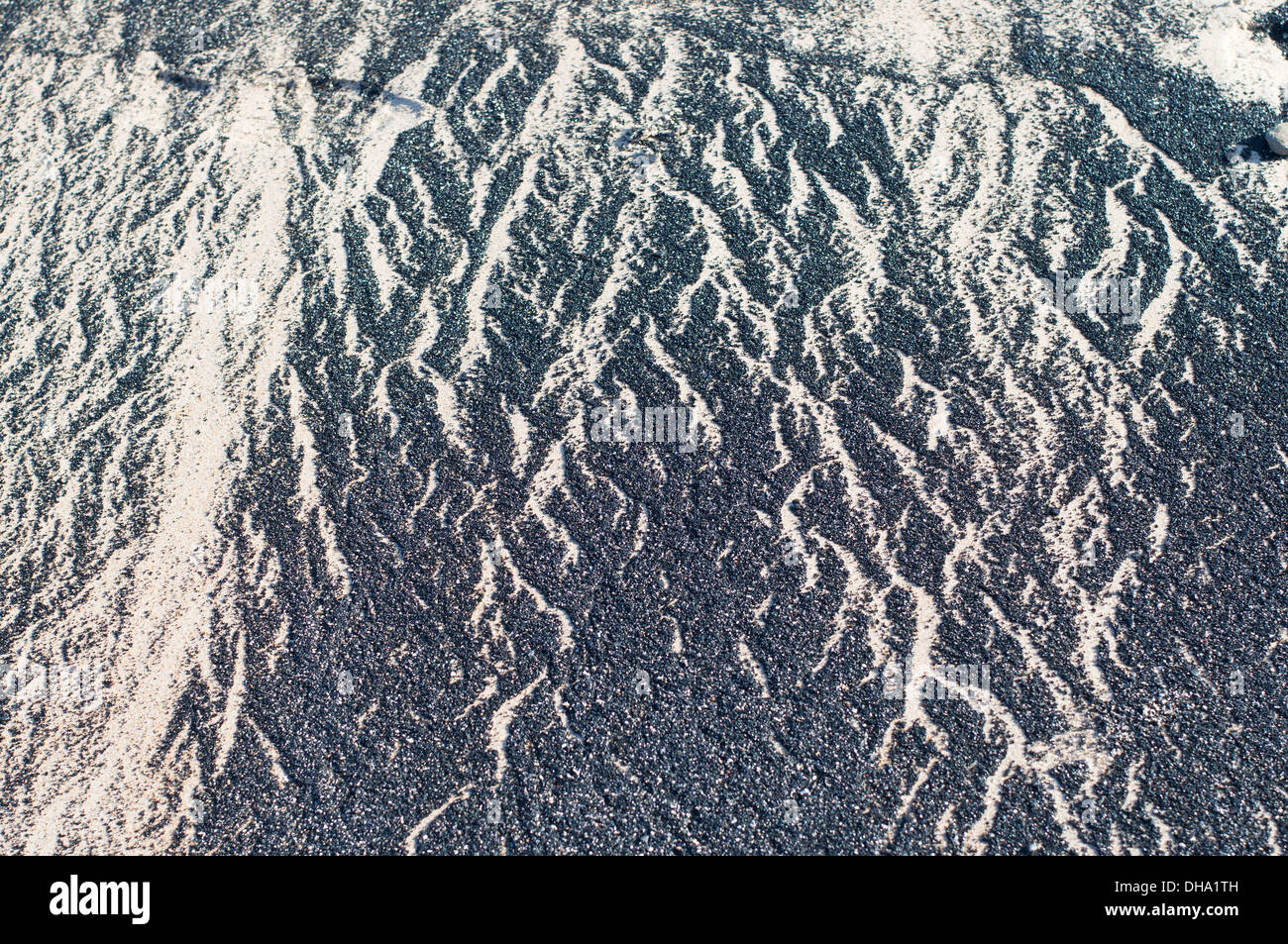 Sea coal pattern on the beach at Blyth, Northumberland, England, UK ...