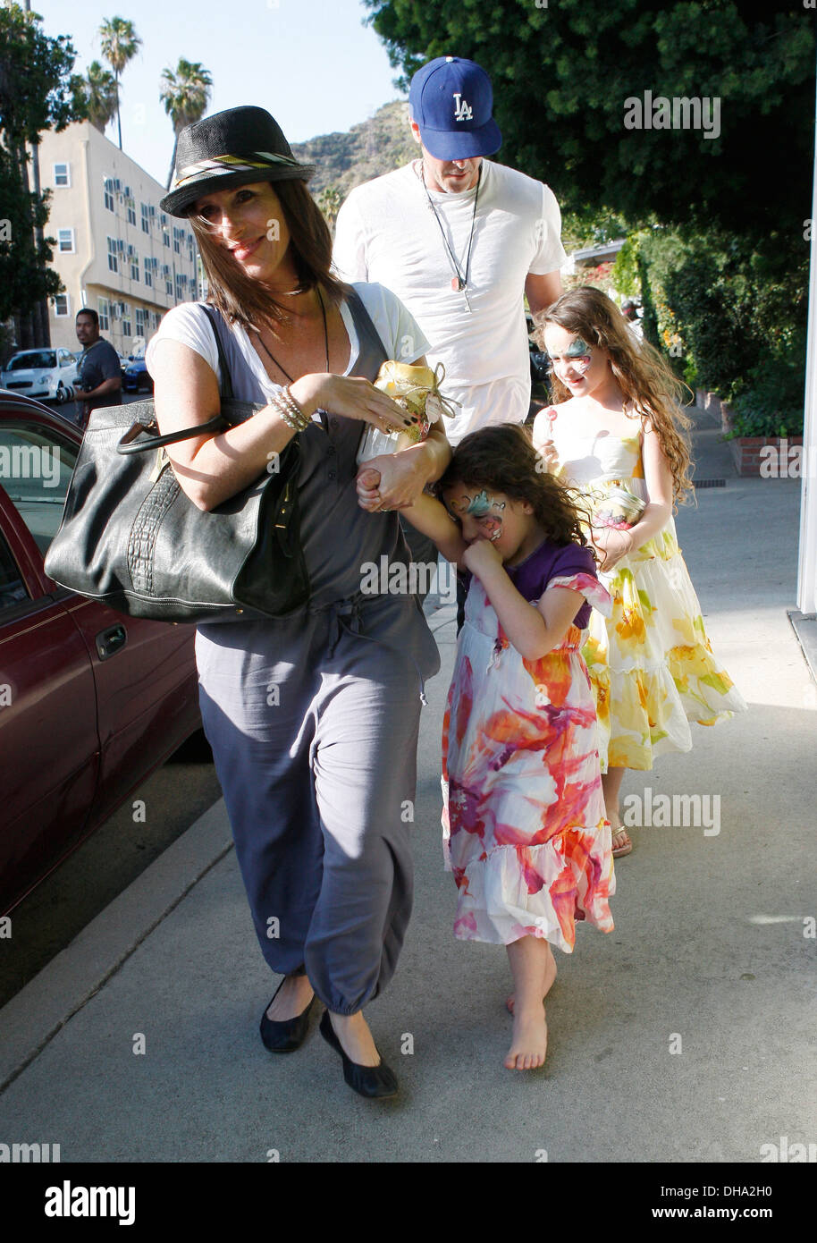Soleil Moon Frye with daughters Poet and Jagger attending a party in ...