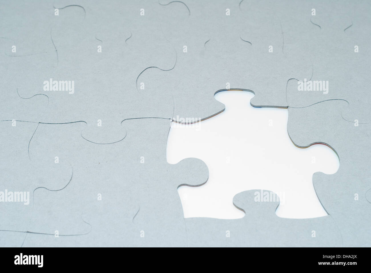 Jigsaw Puzzle with missing piece Stock Photo - Alamy