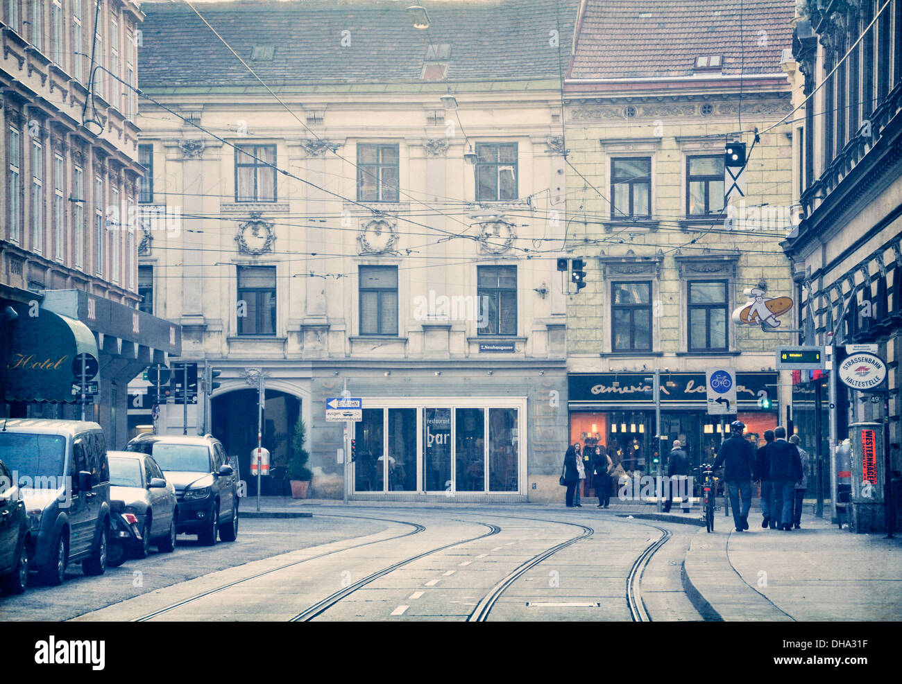 Urban street scene, Vienna, Austria Stock Photo - Alamy