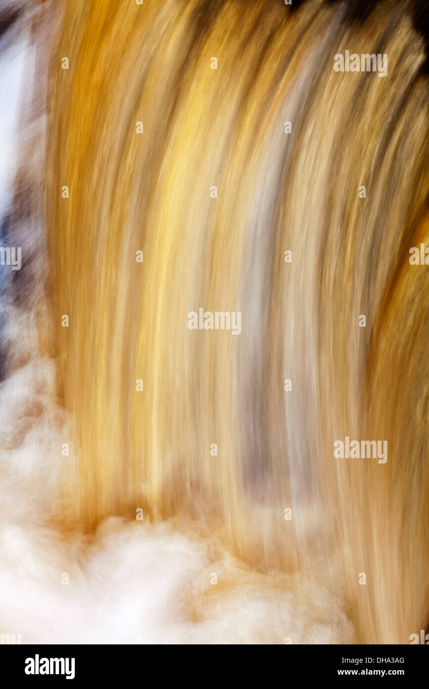 Peaty Water in a Cascade in Hull Pot Beck Horton in Ribblesdale ...