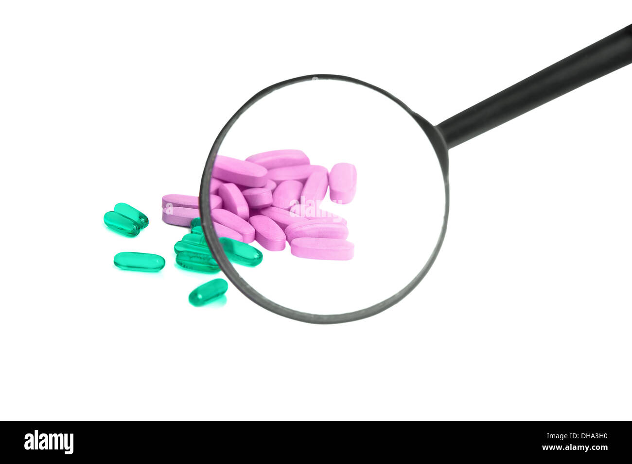 Magnifying glass analysis healthcare Cut Out Stock Images & Pictures ...