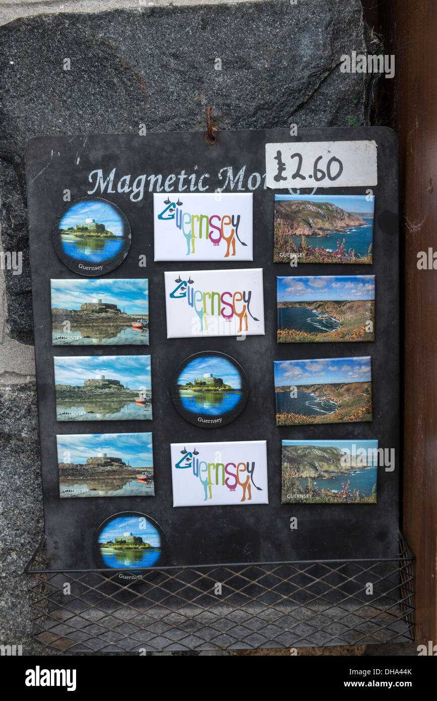 tourist souvenir fridge magnets for sale, Guernsey, Channel Islands ...