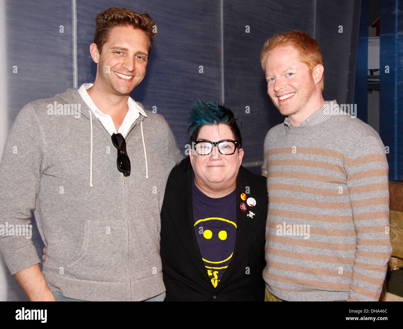Colin Hanlon Lea DeLaria and Jesse Tyler Ferguson Backstage at Off ...