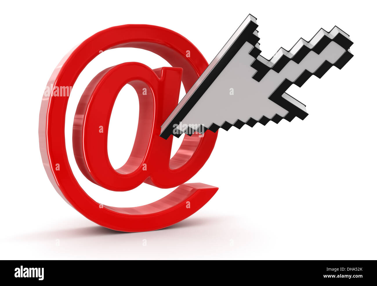 Cursor and e-mail (clipping path included Stock Photo - Alamy