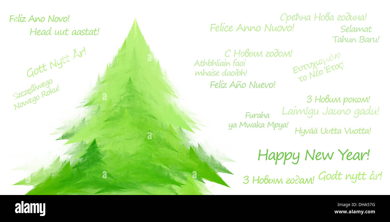 Happy new year in different languages hi-res stock photography and ...