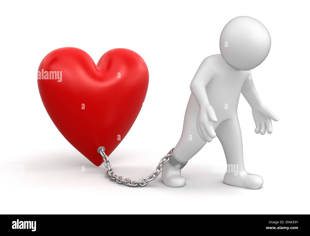 Man and Heart (clipping path included Stock Photo - Alamy