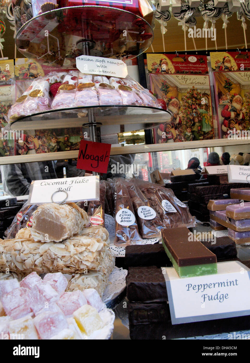 Sweet shop window display, St Ives, Cornwall, UK Stock Photo - Alamy
