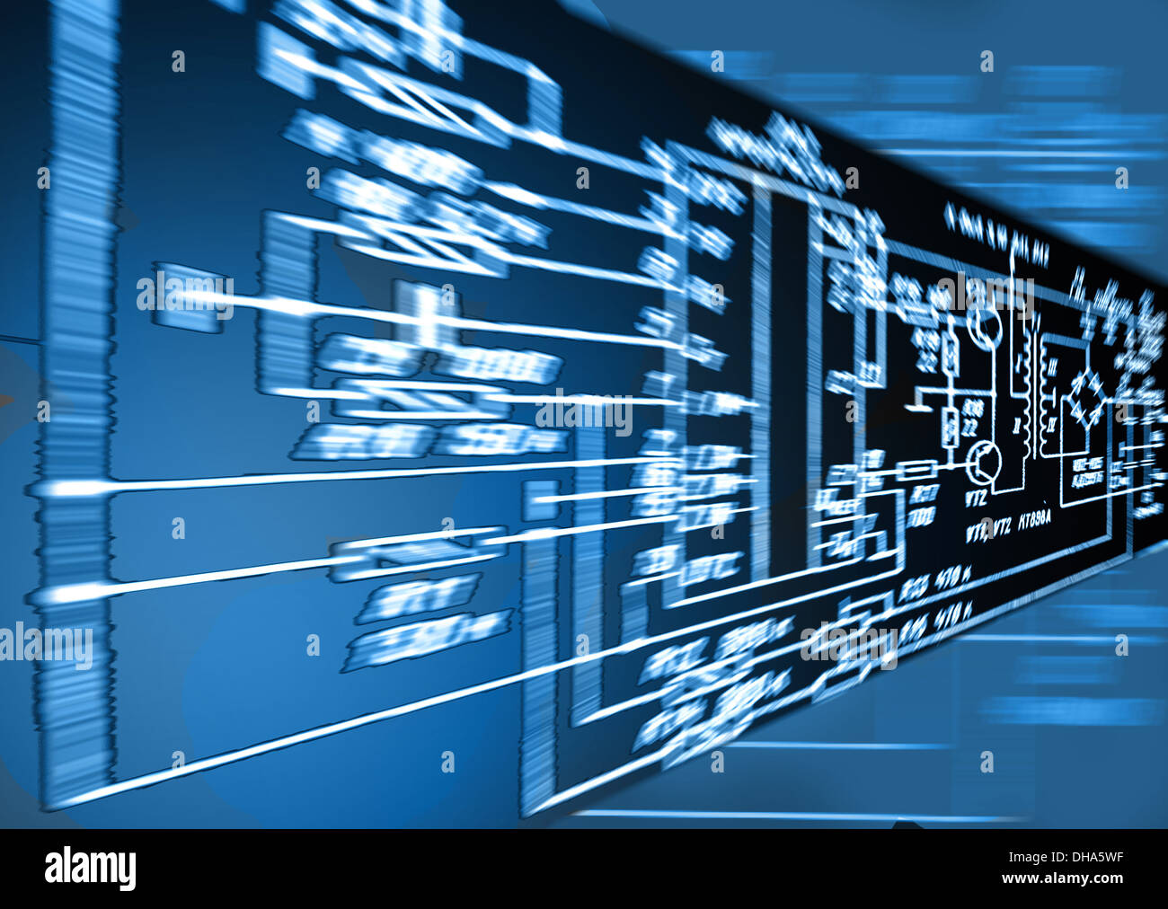 electrical circuit illustration Stock Photo - Alamy