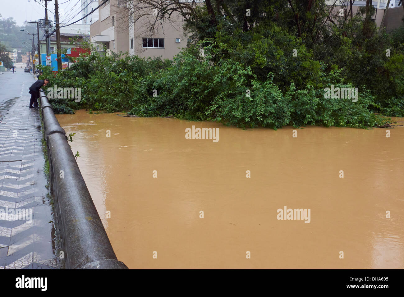 Heavy rainfall making the flood raise Stock Photo - Alamy