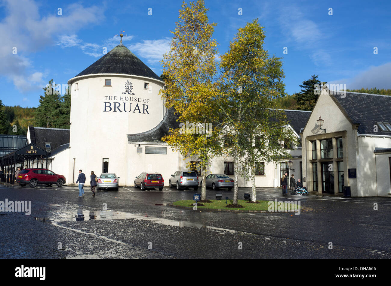 Visitors at the House of Bruar Shopping Halls, Bruar near Blair Atholl ...