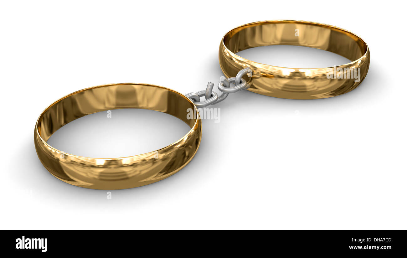 Connected rings (clipping path included Stock Photo - Alamy