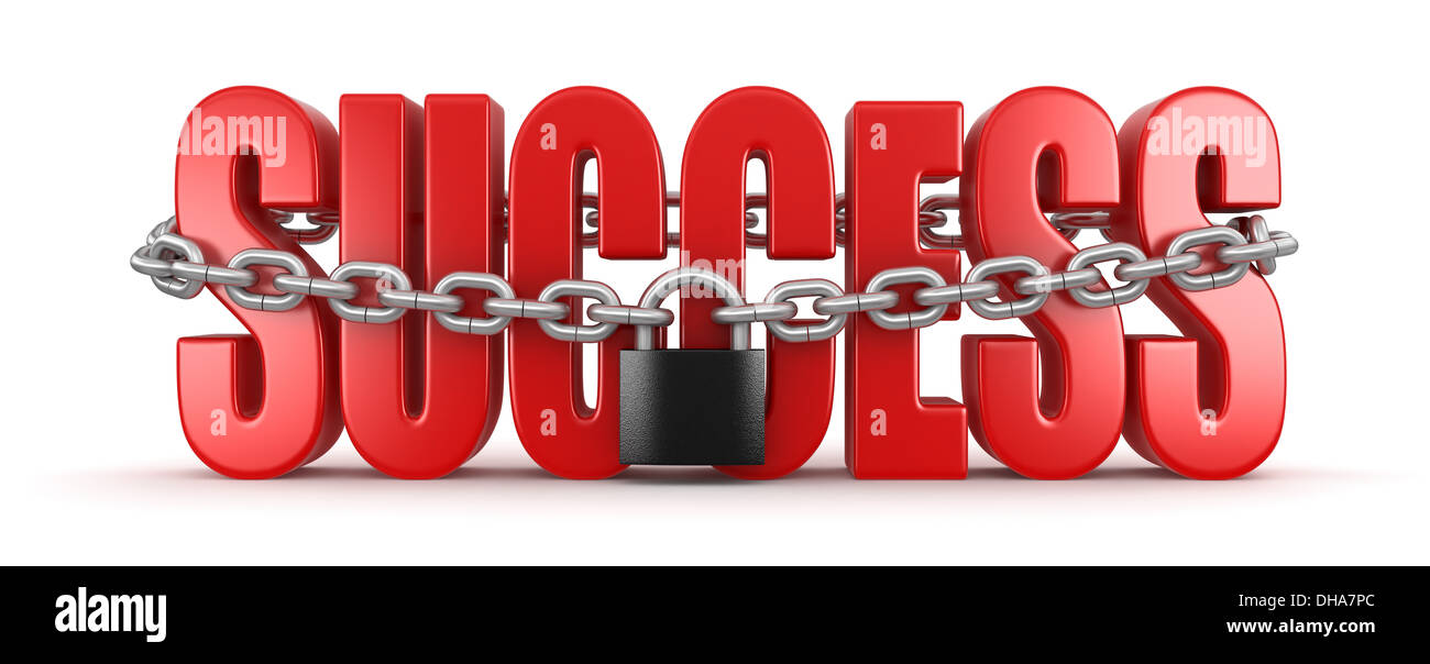 Success and lock (clipping path included Stock Photo - Alamy