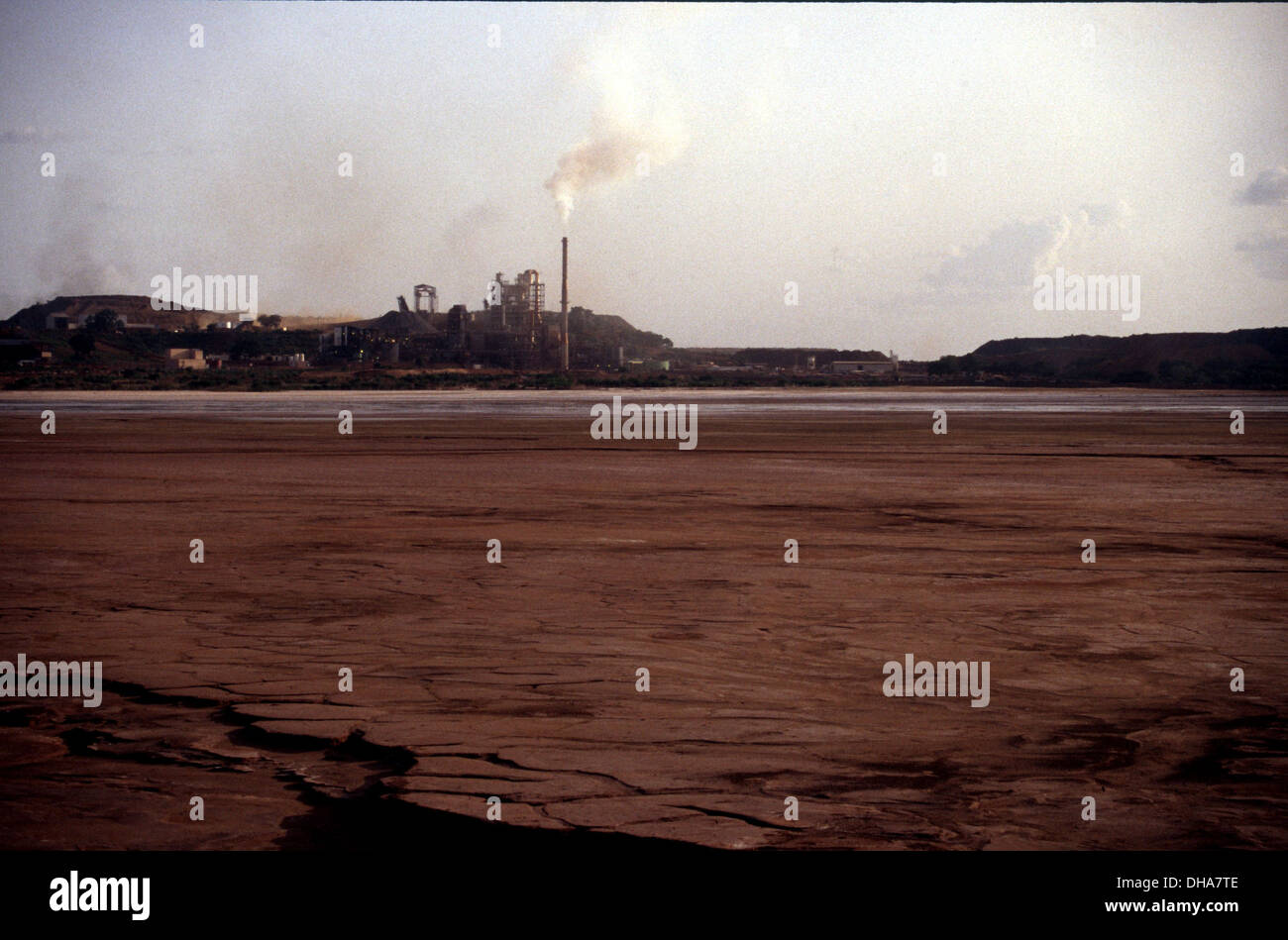 June 1998 Seyama MaliView across slimes dam to the gold mine and ...
