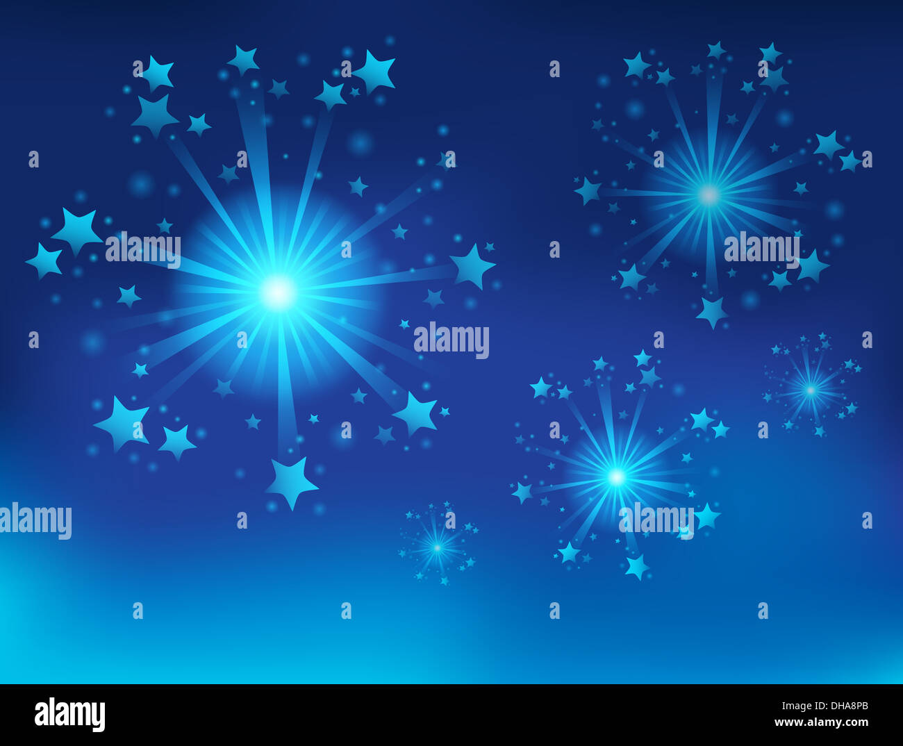 Fireworks theme image 1 - picture illustration Stock Photo - Alamy