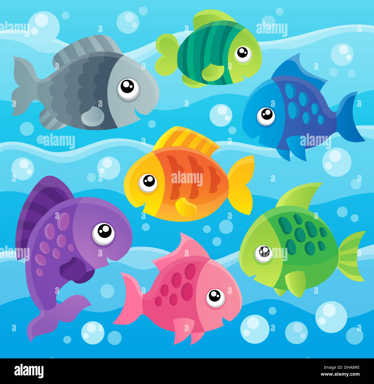 Fish theme image 7 - picture illustration Stock Photo - Alamy