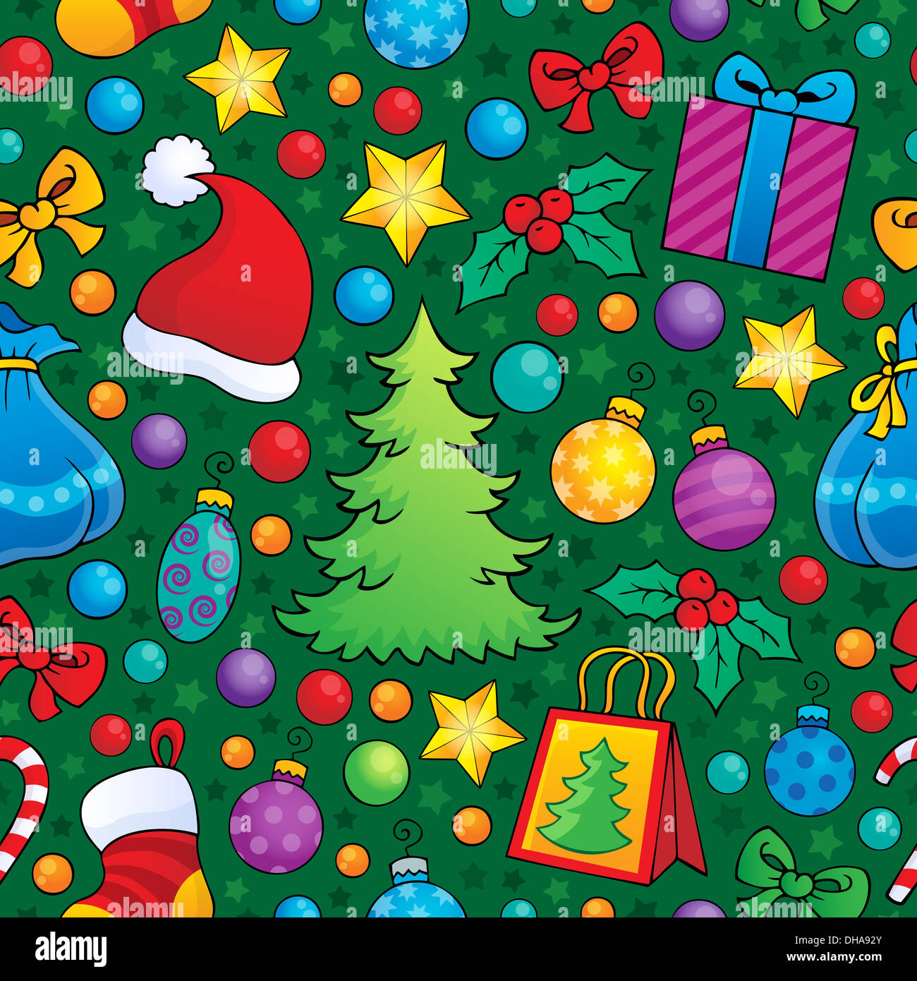 Christmas seamless background 2 - picture illustration Stock Photo - Alamy