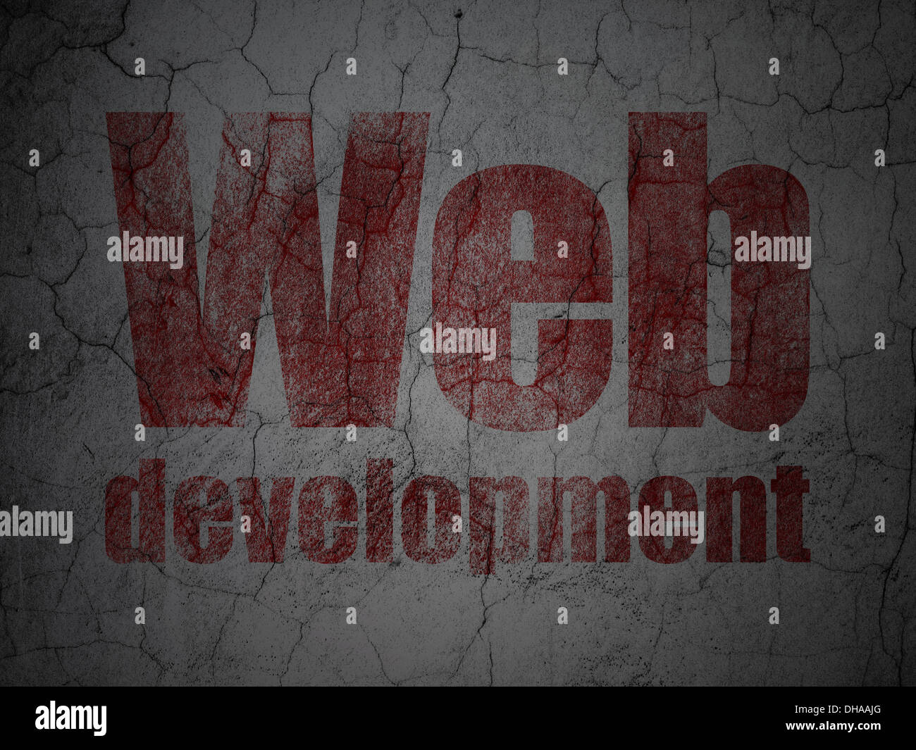 Web Development on grunge wall Stock Photo - Alamy
