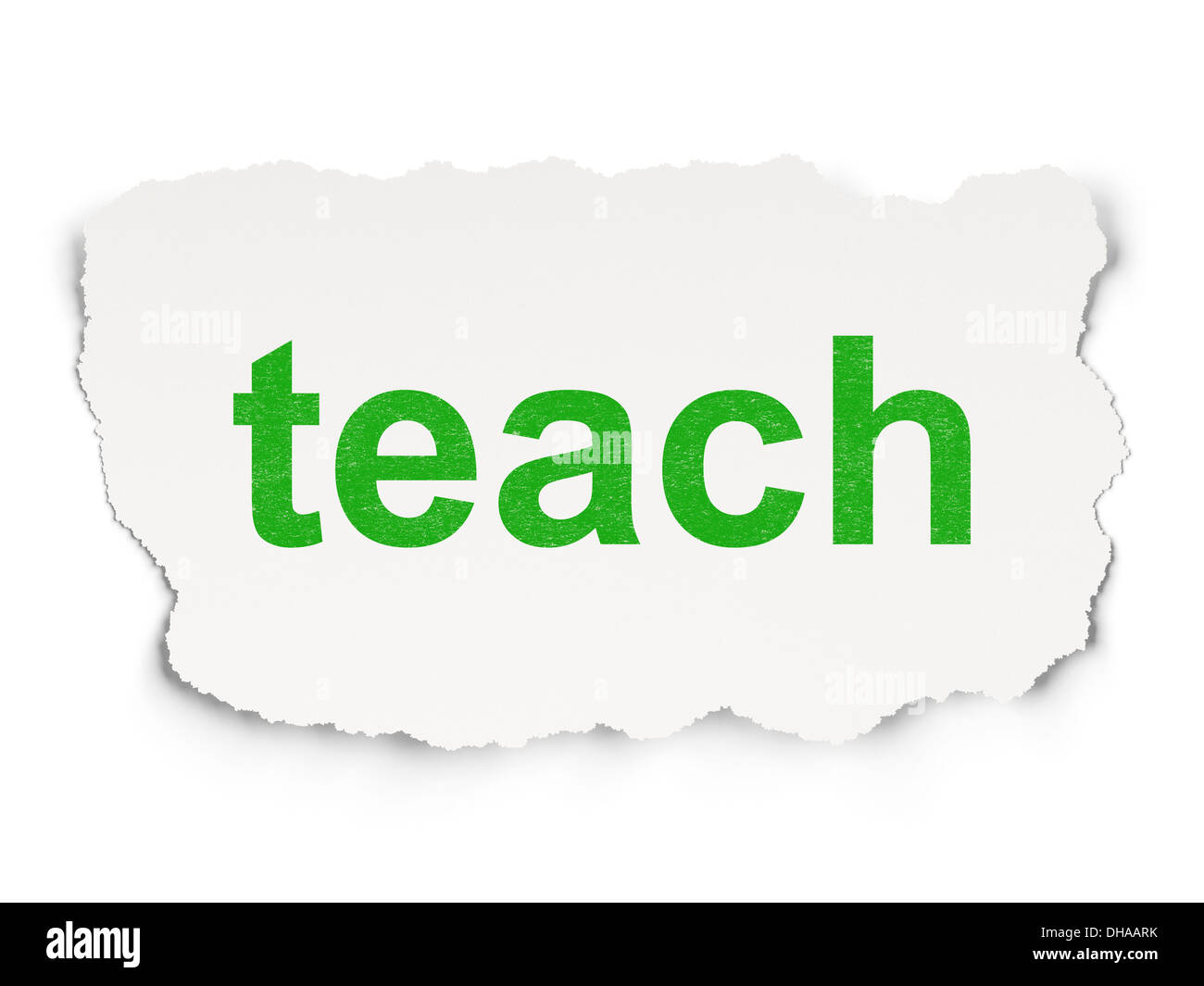 Education concept: Teach on Paper background Stock Photo - Alamy