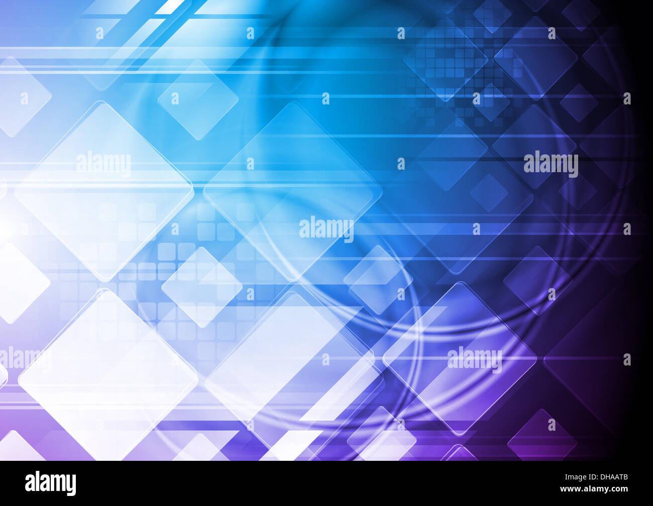 Blue hi-tech design with square elements. Vector eps 10 Stock Photo - Alamy