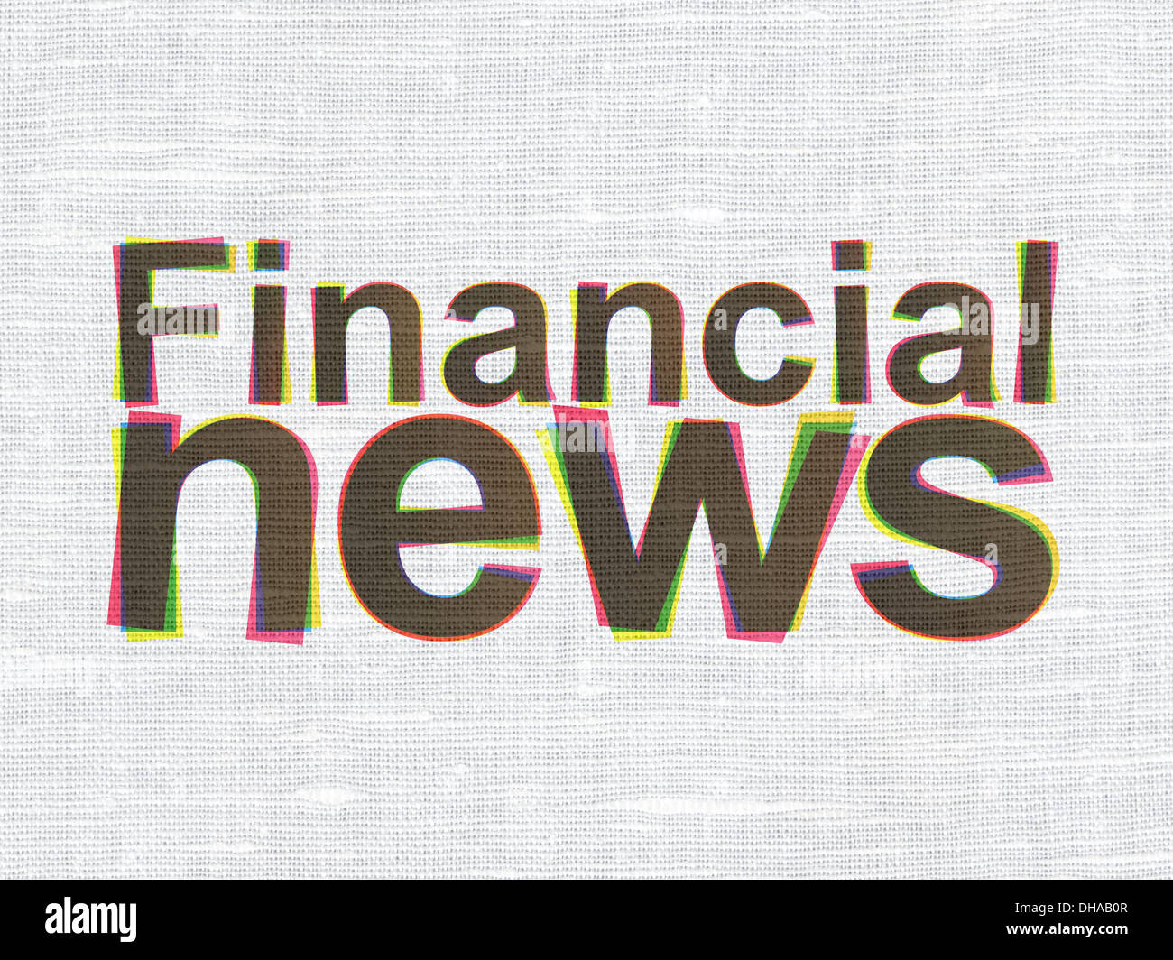 Financial News on fabric texture background Stock Photo - Alamy