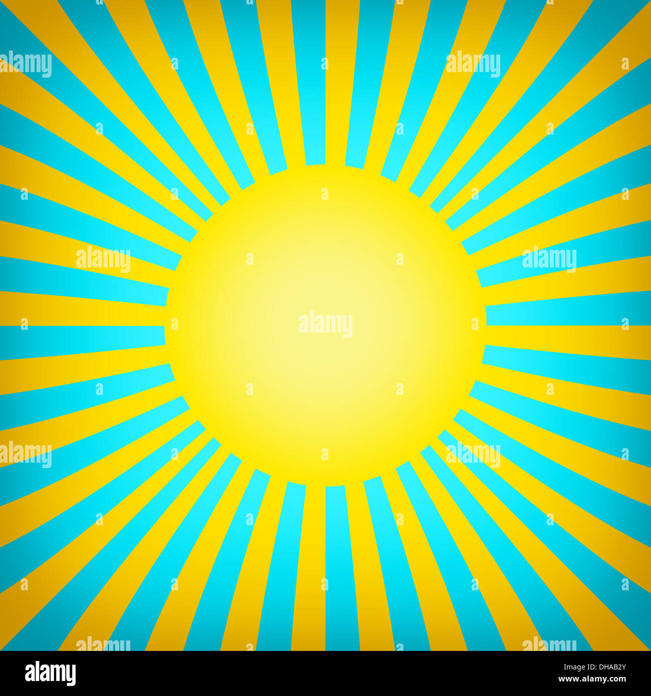 Abstract background with yellow and blue rays Stock Photo - Alamy