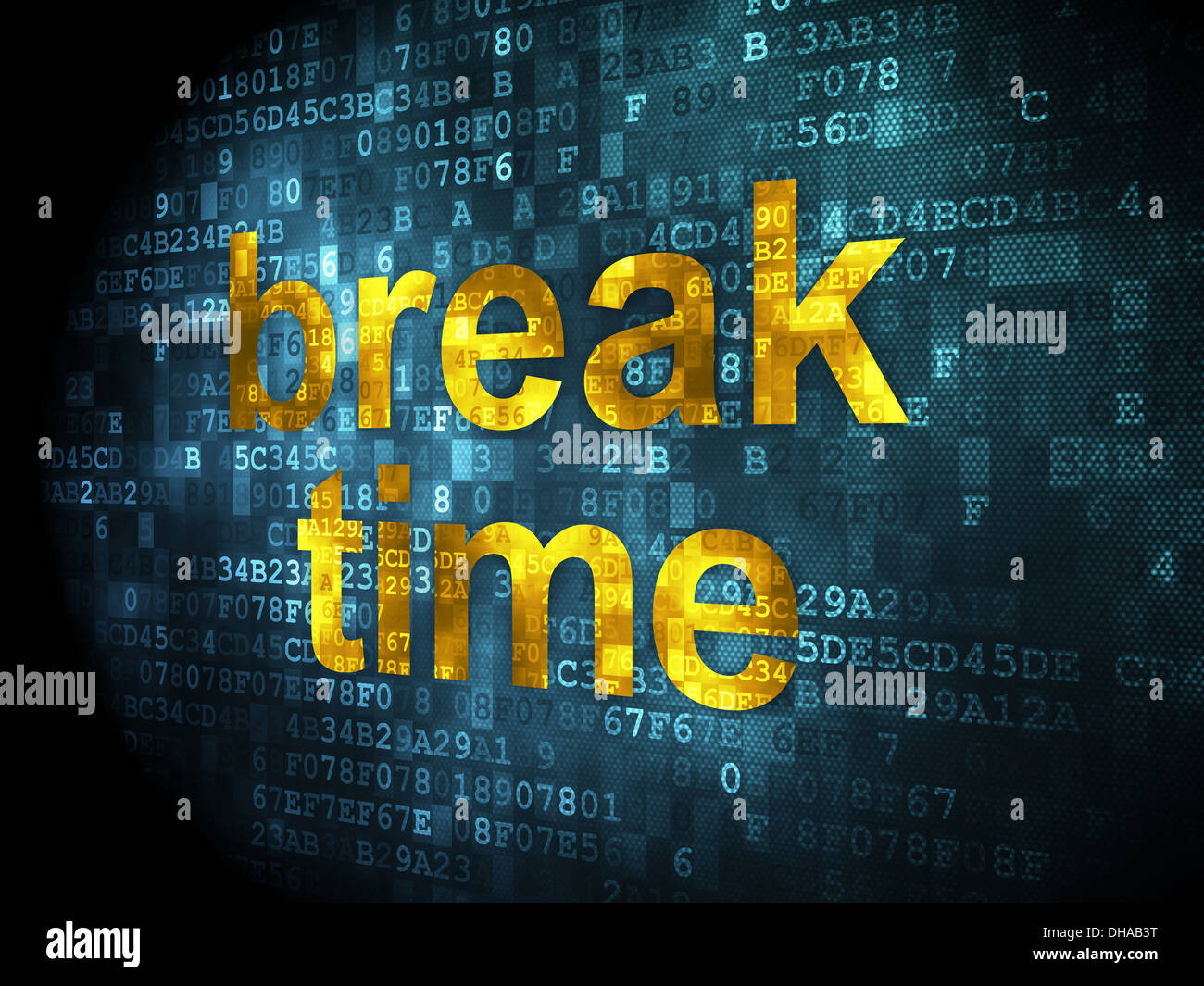 Timeline concept: Break Time on digital background Stock Photo - Alamy