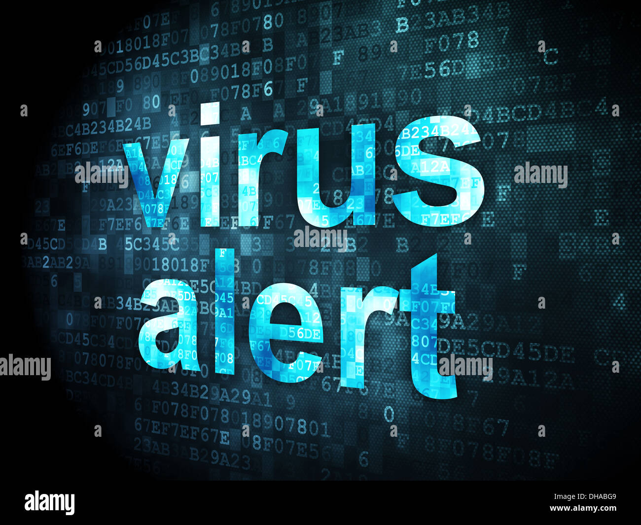 Safety concept: Virus Alert on digital background Stock Photo - Alamy