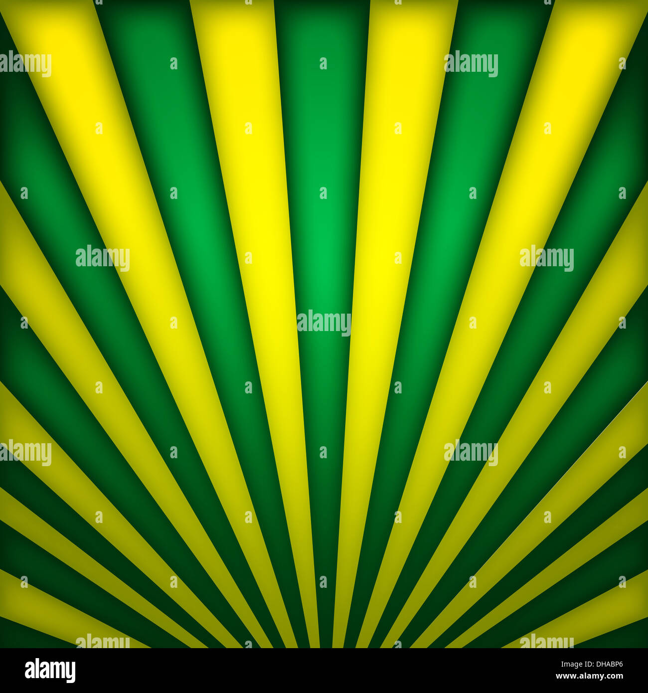 Abstract background with yellow and green rays Stock Photo - Alamy